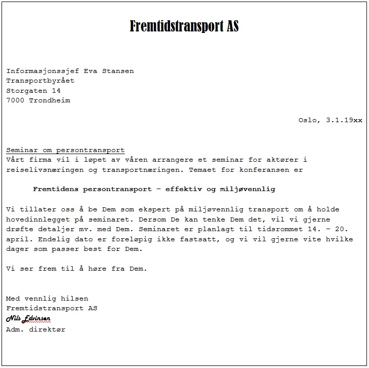 Brevmal i Word - Markedsføring og innovasjon (SR-SSR vg1) - NDLA